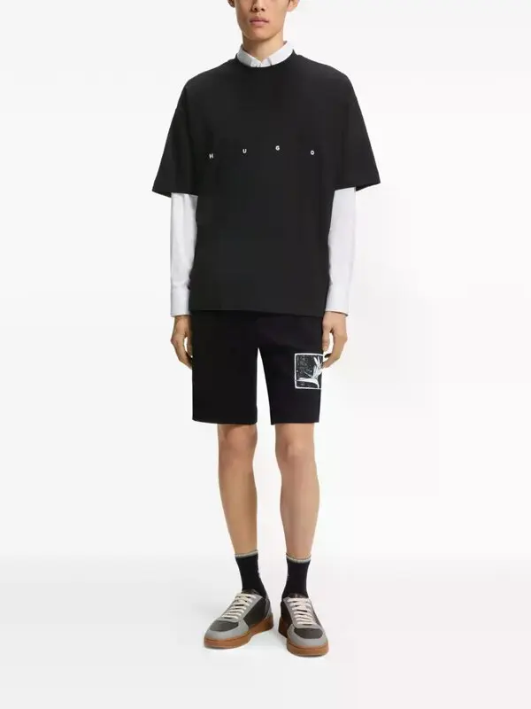 Hugo Logo-embroidered Oversized T-shirt