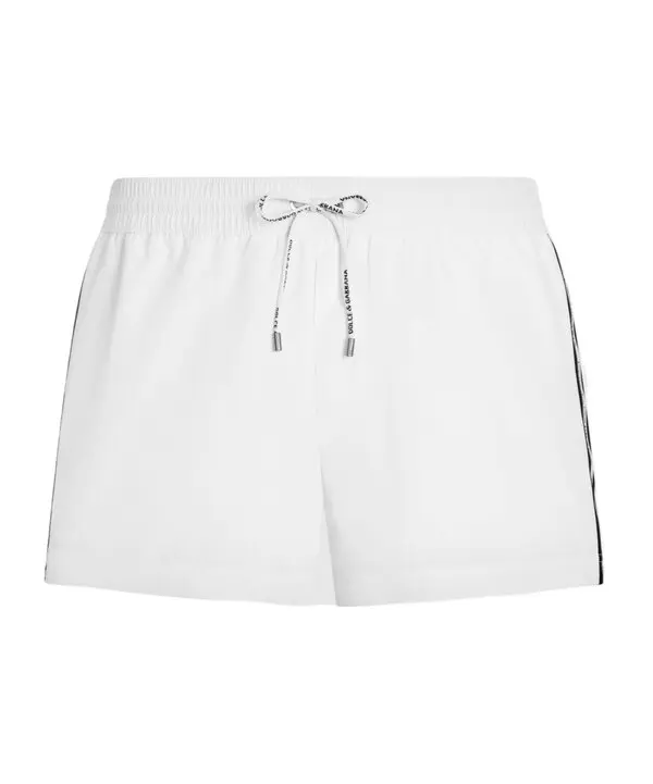 Dolce & Gabbana Drawstring Swim Trunks - White