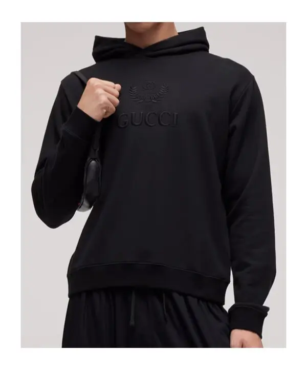 Gucci Embroidered Cashmere Jersey Sweatshirt