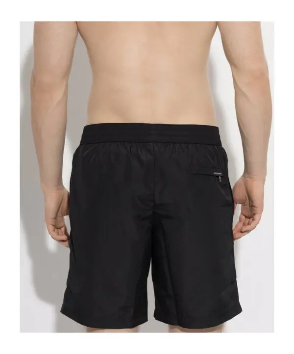 Dolce & Gabbana Dolce Gabbana Logo Patch Swim Shorts