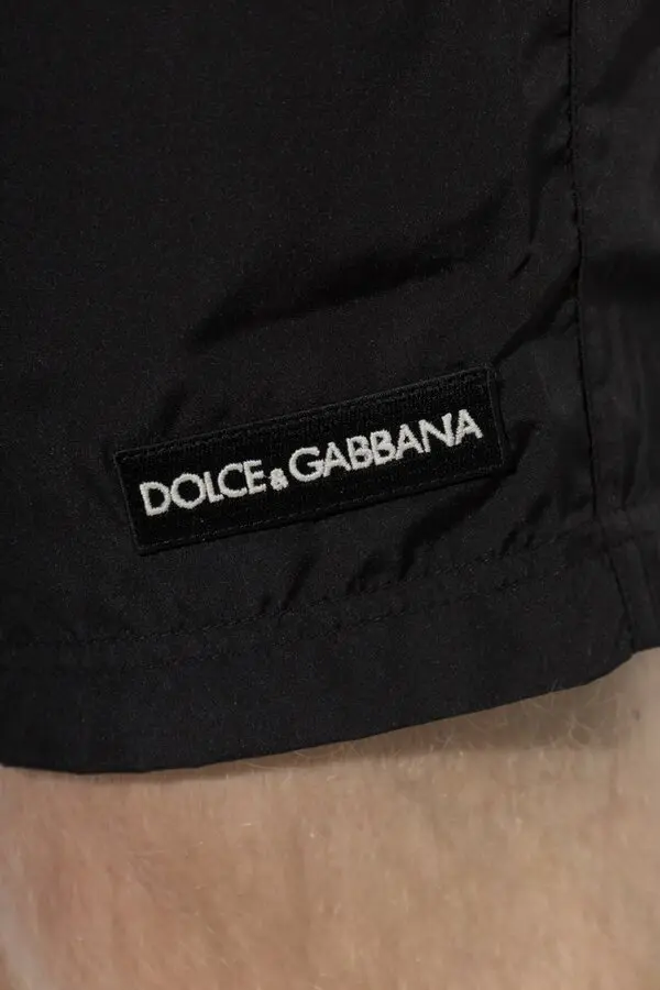 Dolce & Gabbana Dolce Gabbana Logo Patch Swim Shorts