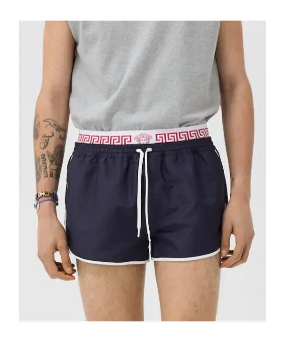 Versace Double-waistband Swim Shorts