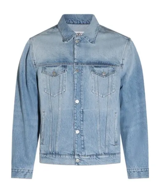 MAISON MARGIELA Layered Denim Jacket - Light Blue