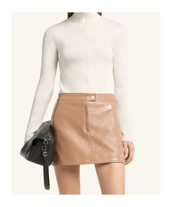 COURREGES Vinyl-effect Mini Skirt