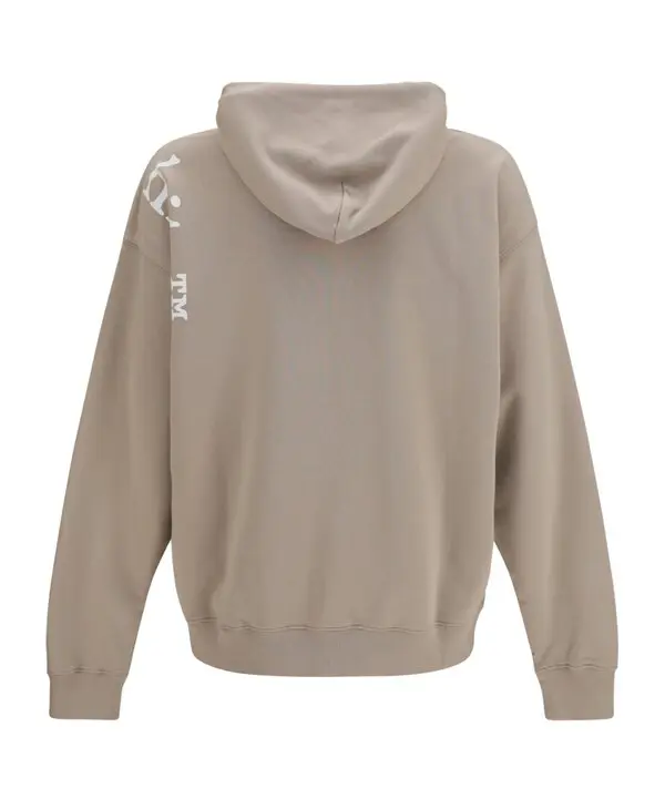 Off-White Drawstring Hooded Sweatshirt - Nude