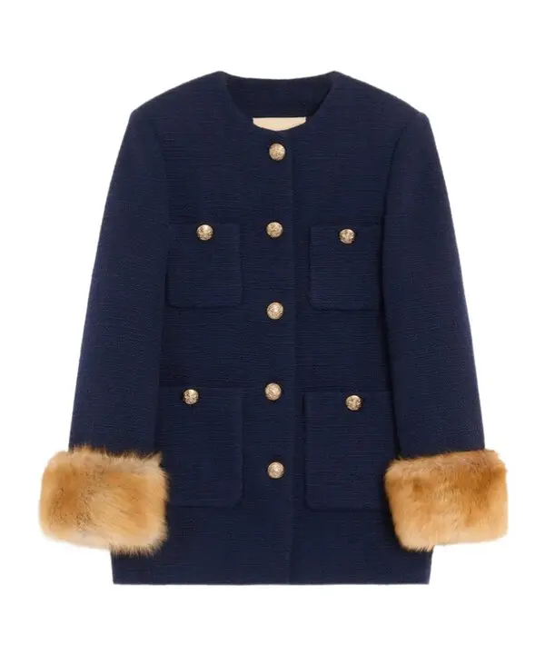 Valentino Garavani Caban In Plain Wool Tweed