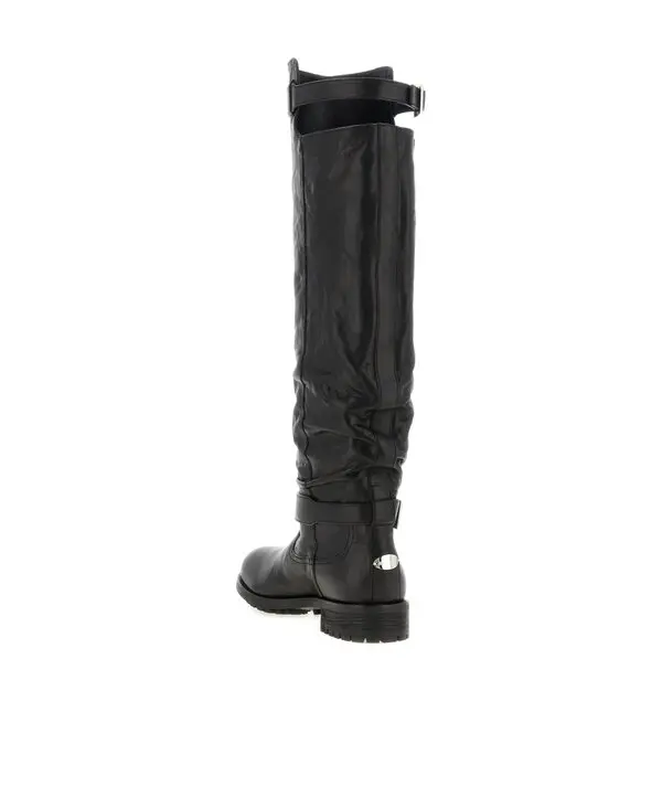 JIMMY CHOO Bikerkb Buckled Riding Boots