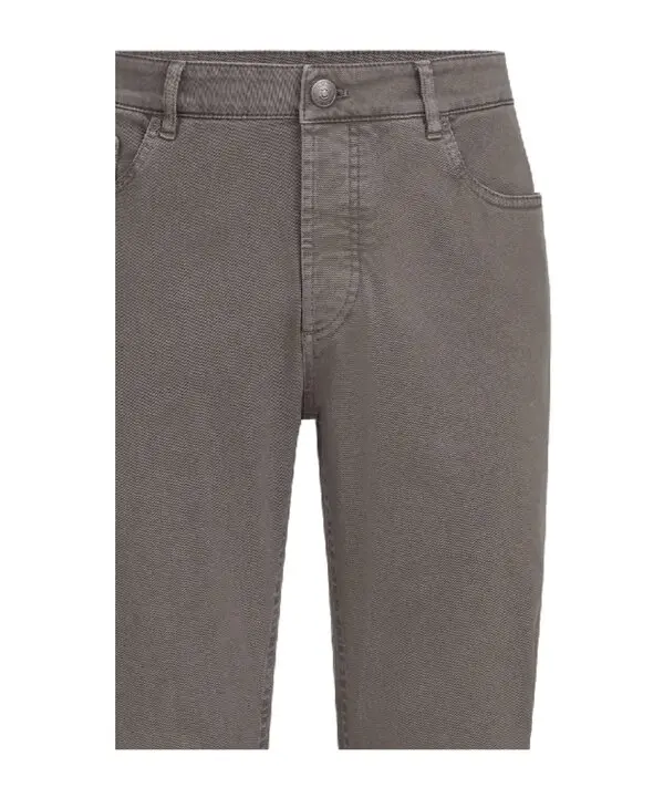 Brunello Cucinelli Logo Patch Straight-leg Trousers - Gray