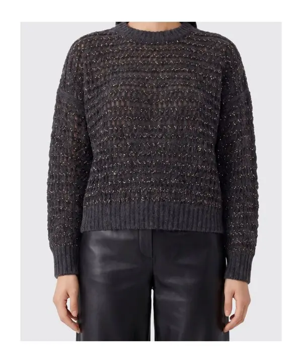 Brunello Cucinelli Sequin-embellished Open-mesh Sweater