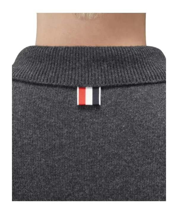 Thom Browne Baby Cable Stitch 4-bar Long Sleeve Polo Shirt