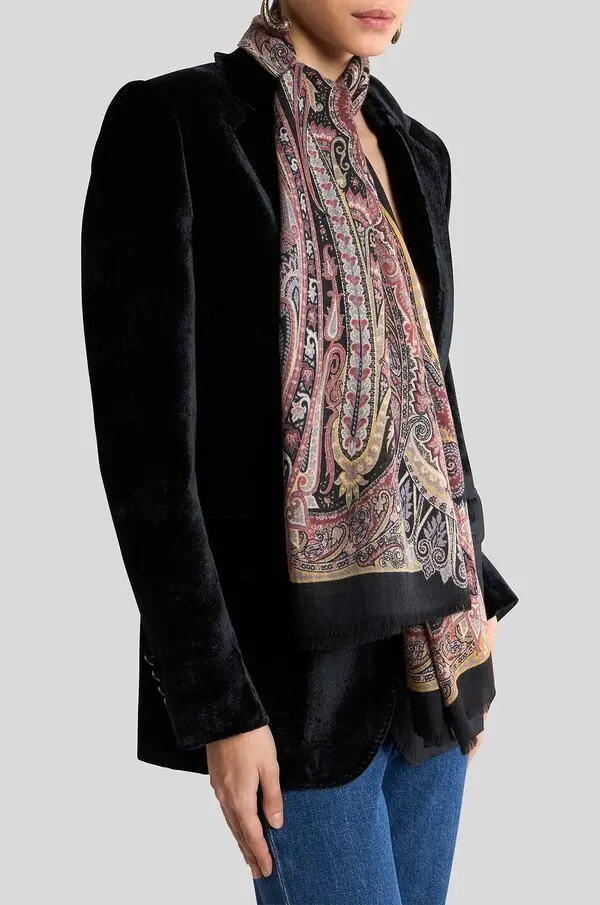 Etro Paisley-print Cashmere Scarf