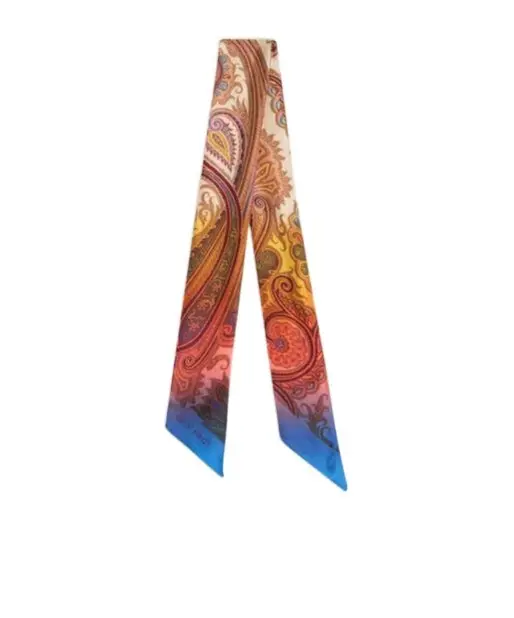 Etro Silk Twill Paisleyina With Degrade Paisley Motif - Color