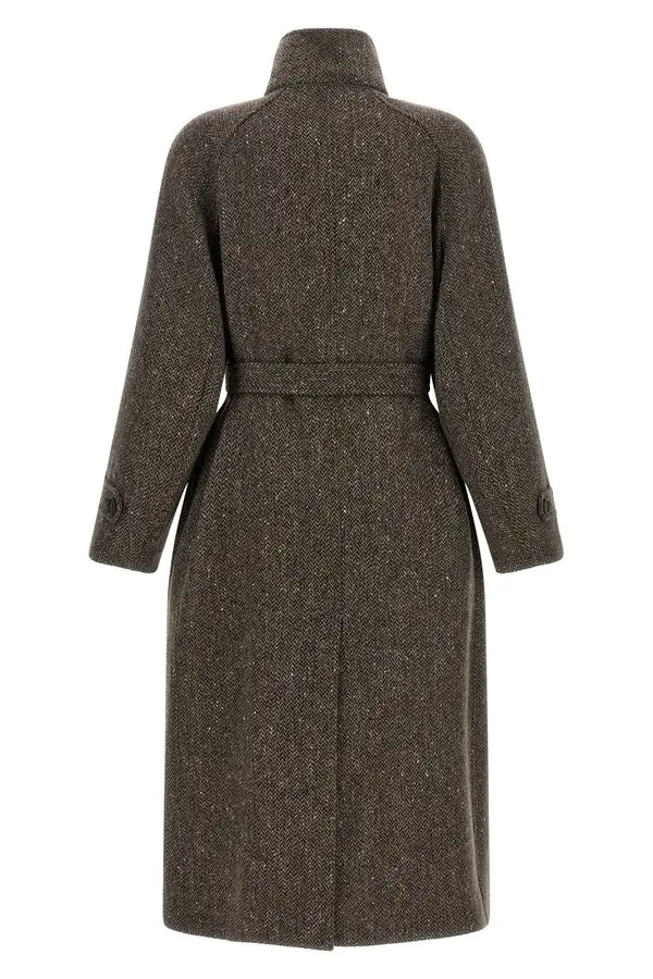 Brunello Cucinelli Sparkling Textured Long Coat