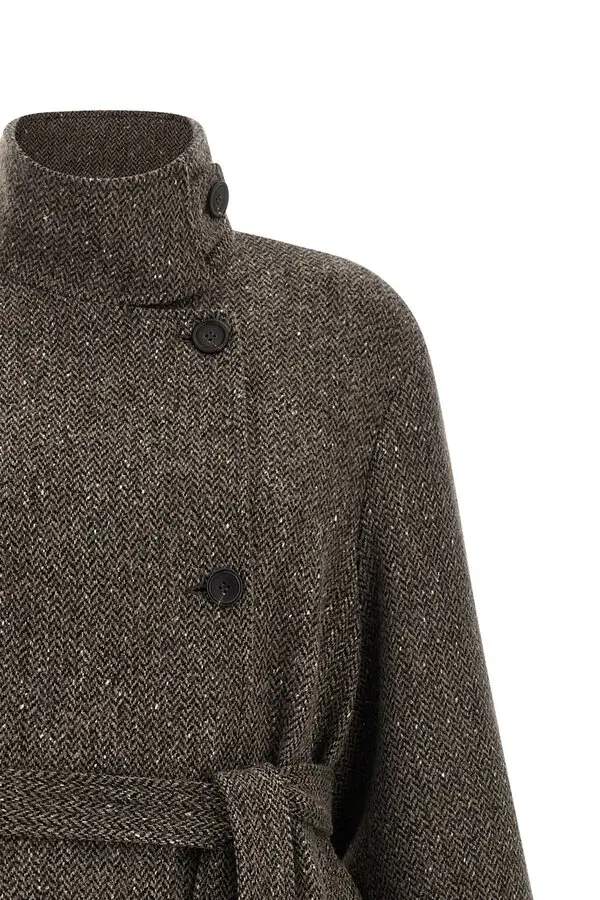 Brunello Cucinelli Sparkling Textured Long Coat