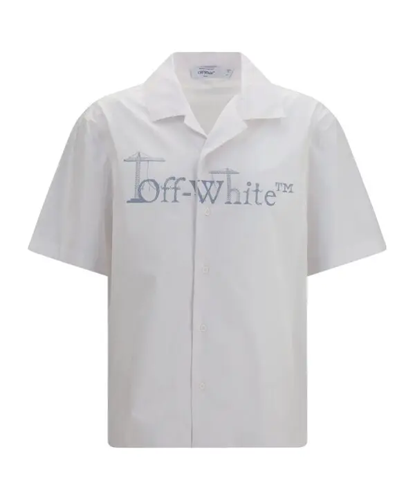 Off-White City Nature Graphic-print Bowling Shirt - White