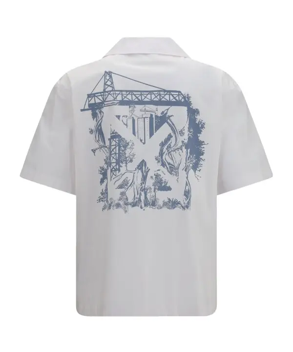Off-White City Nature Graphic-print Bowling Shirt - White