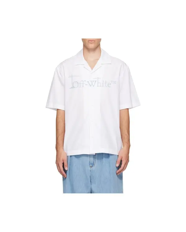 Off-White City Nature Graphic-print Bowling Shirt - White