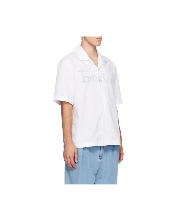 Off-White City Nature Graphic-print Bowling Shirt - White