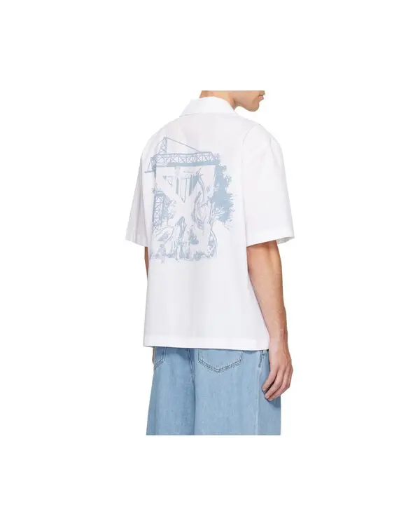 Off-White City Nature Graphic-print Bowling Shirt - White