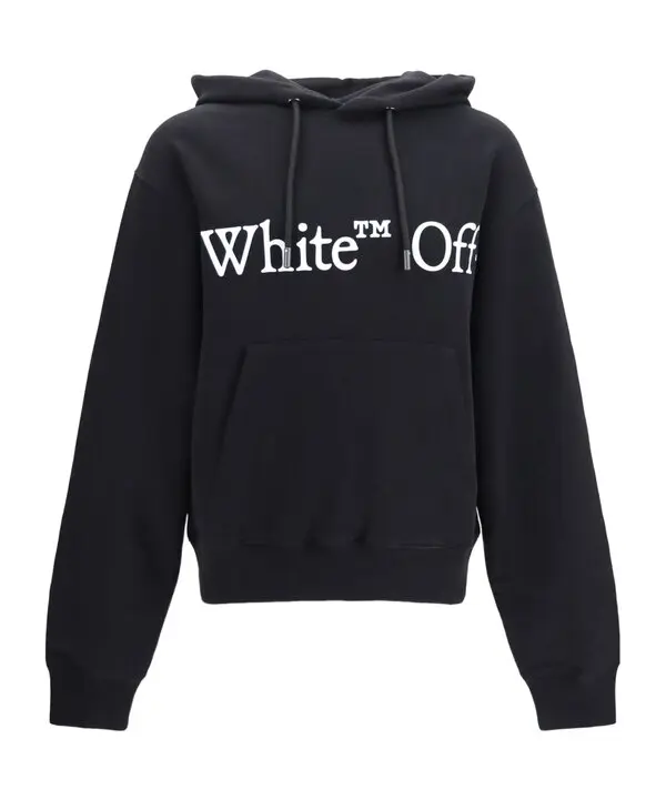 Off-White Drawstring Hooded Sweatshirt - No
