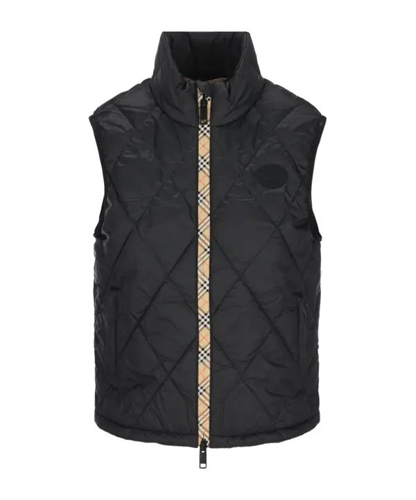 Burberry Check-trim Quilted Padded Vest
