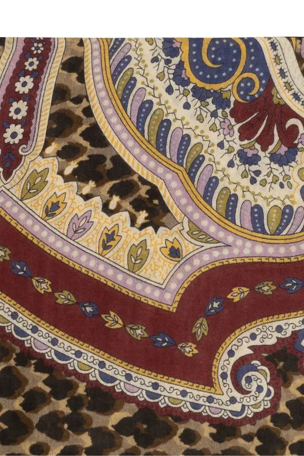 Etro Paisley Leopard-print Scarf