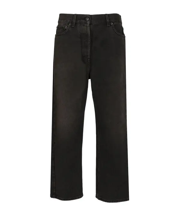 THE ROW Falesia Cropped Straight-leg Jeans - Water-washed Black