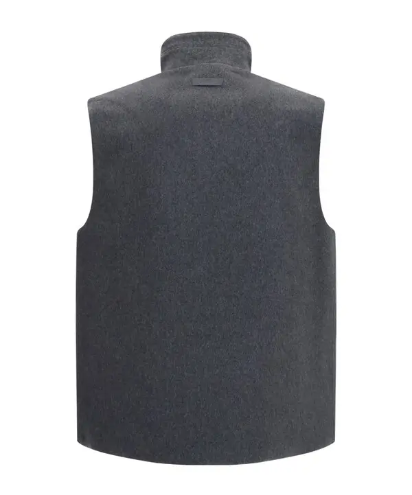 LARDINI High Neck Zip Vest