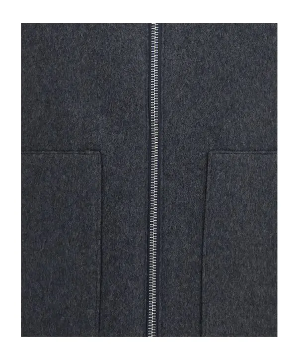 LARDINI High Neck Zip Vest