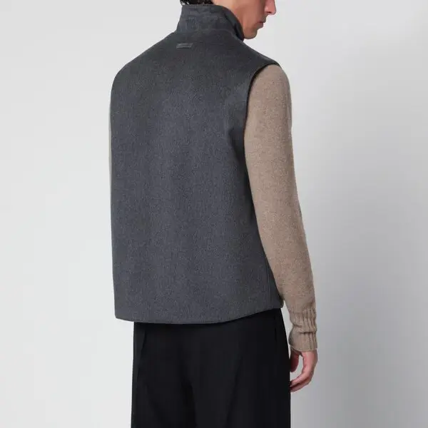 LARDINI High Neck Zip Vest - No