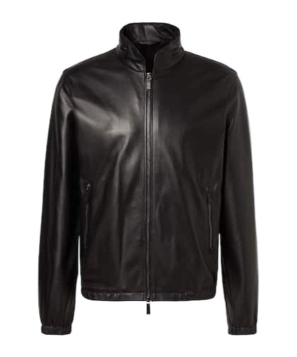 Giorgio Armani Leather Jacket - Black