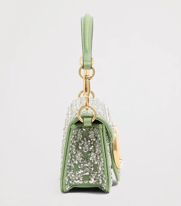 Valentino Garavani Small Embellished Locò Shoulder Bag