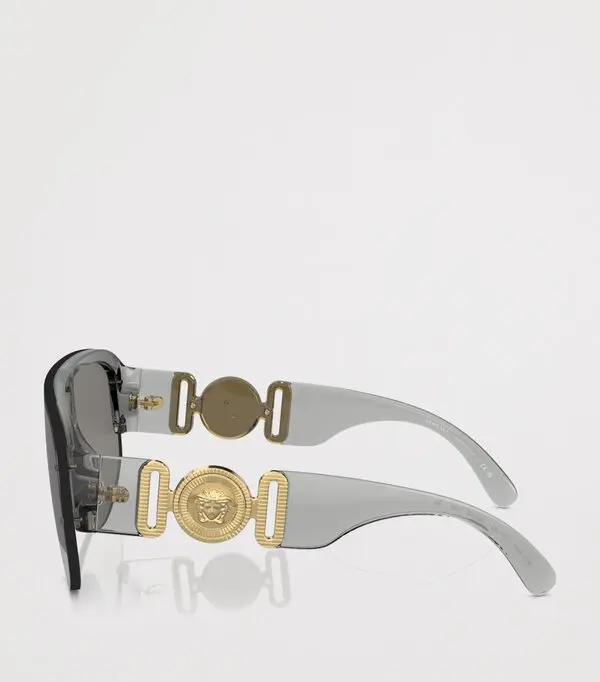 Versace Aviator Sunglasses With Medusa Detail