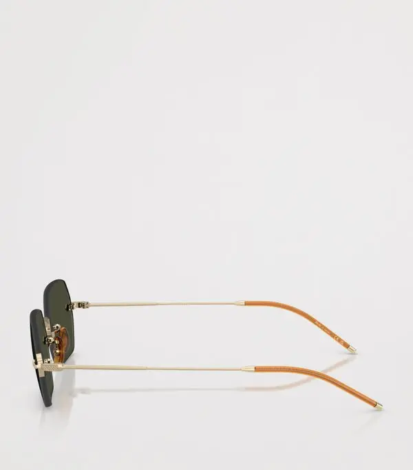 Oliver Spencer Titanium Tk-13 Rectangle Sunglasses