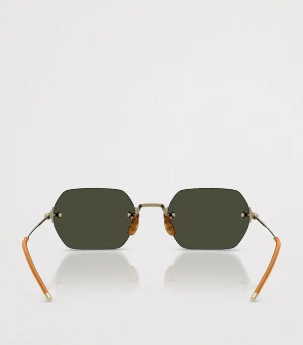 Oliver Spencer Titanium Tk-13 Rectangle Sunglasses