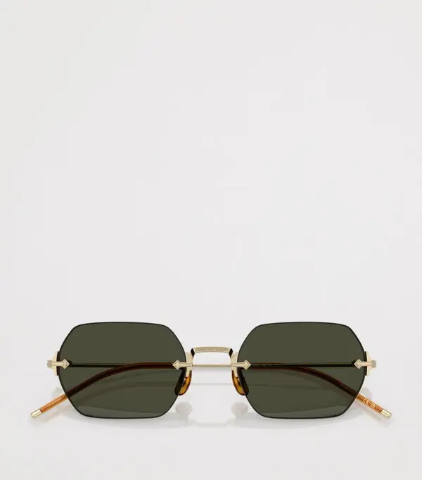 Oliver Spencer Titanium Tk-13 Rectangle Sunglasses