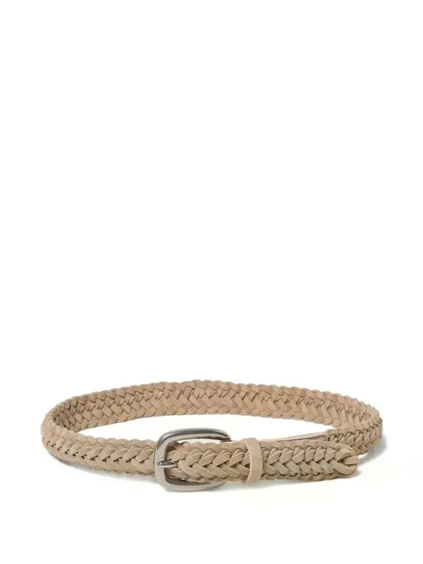 GOLDEN GOOSE Braided Leather Belt - Neutrals