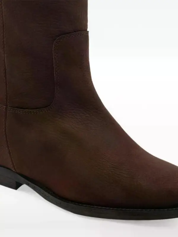 VIA ROMA 15 Logo-plaque Leather Boots