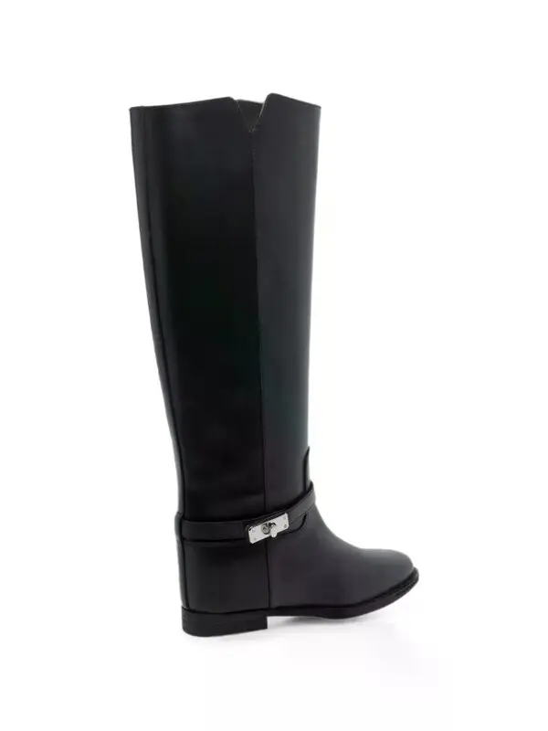VIA ROMA 15 Padlock Leather Boots