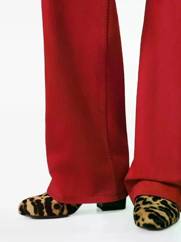 AMI Paris Leopard Printed Cowhide Leather Pumps