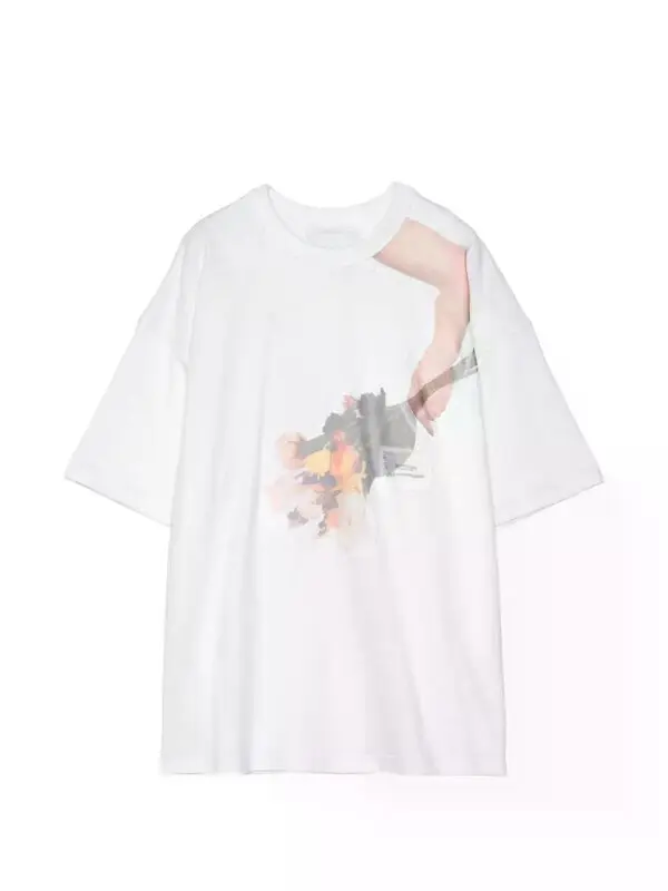 YOSHIOKUBO Graphic Cotton T-shirt - White