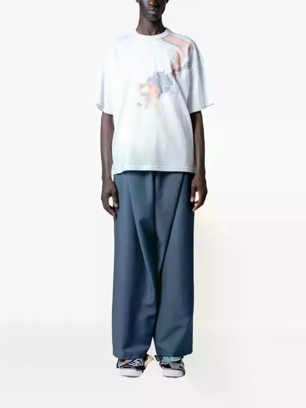 YOSHIOKUBO Graphic Cotton T-shirt - White