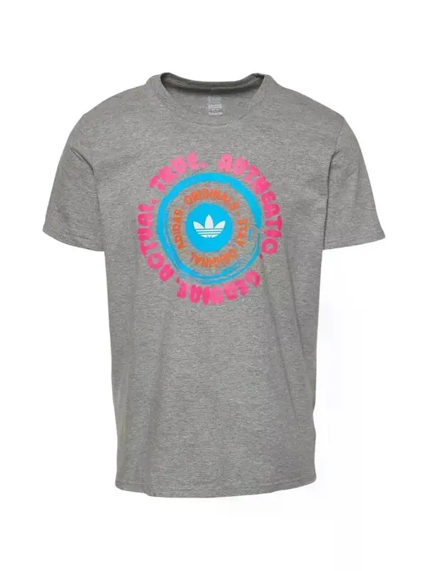 Adidas Originals Logo-print T-shirt - Grey