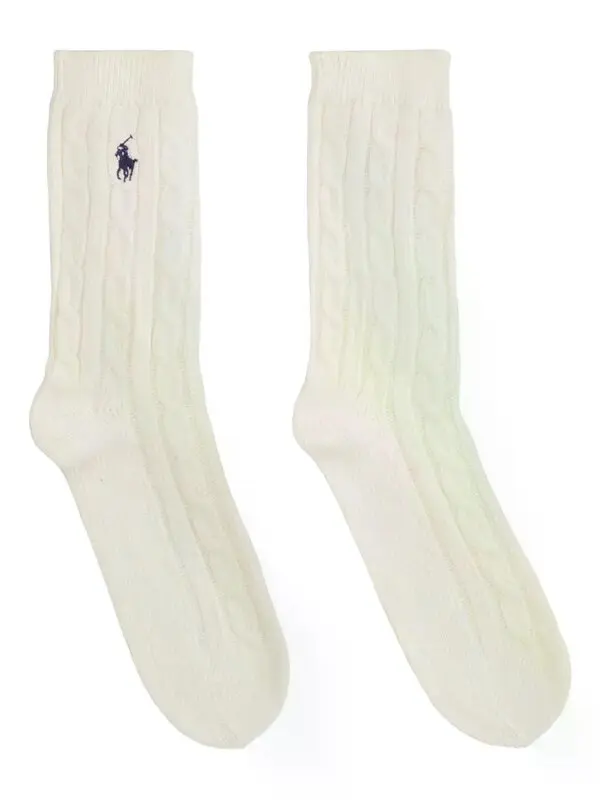 Polo Ralph Lauren Cable-knit Cotton Crew Socks