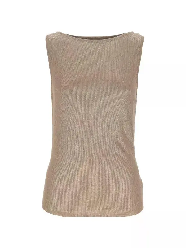 Majestic Filatures Ribbed-knit Boat-neck Top - Neutrals