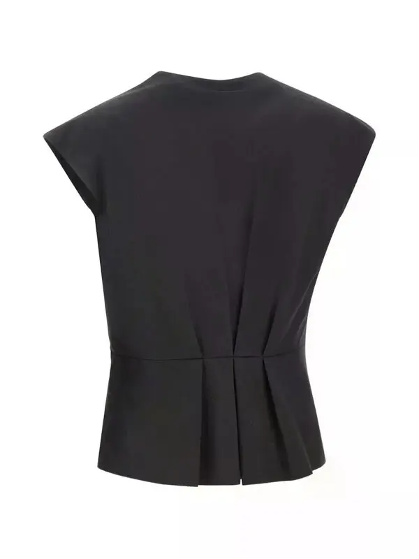Marella Wrap-front Pleated Top
