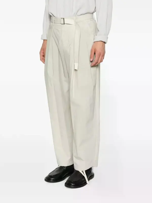 Sacai Belted Pleated Trousers
