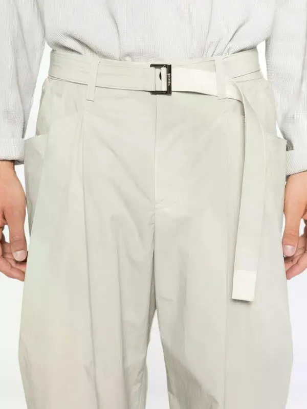 Sacai Belted Pleated Trousers