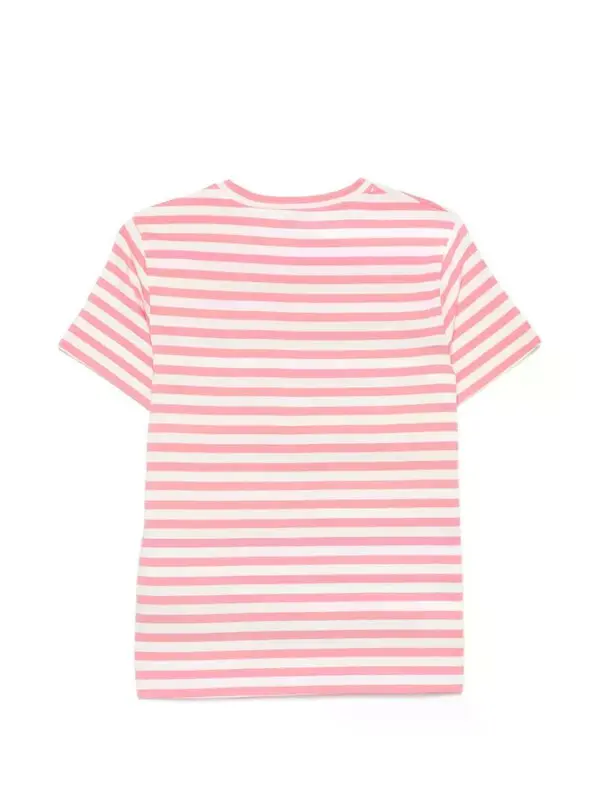 Closed Horizontal-stripe Logo-embroidered T-shirt