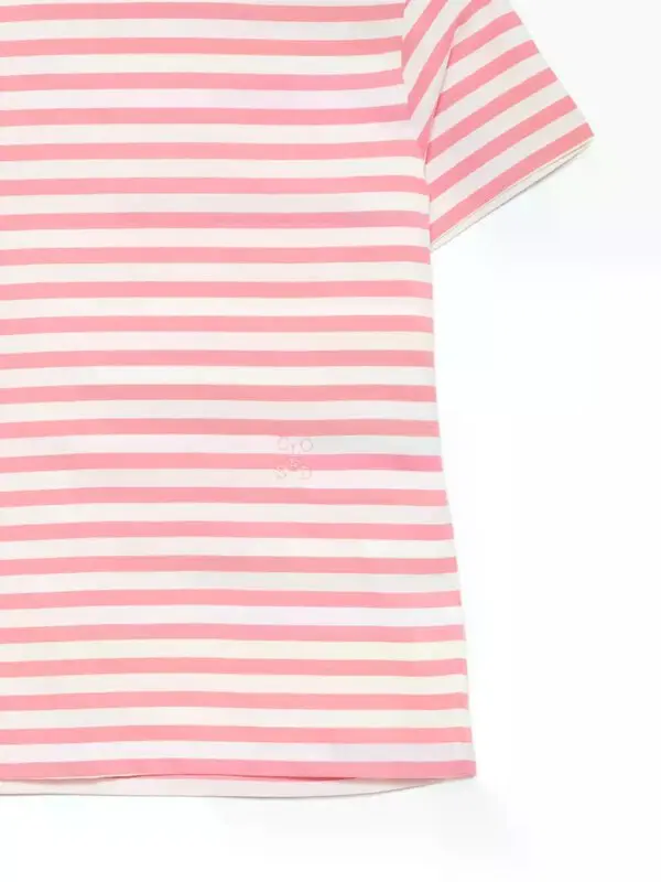 Closed Horizontal-stripe Logo-embroidered T-shirt